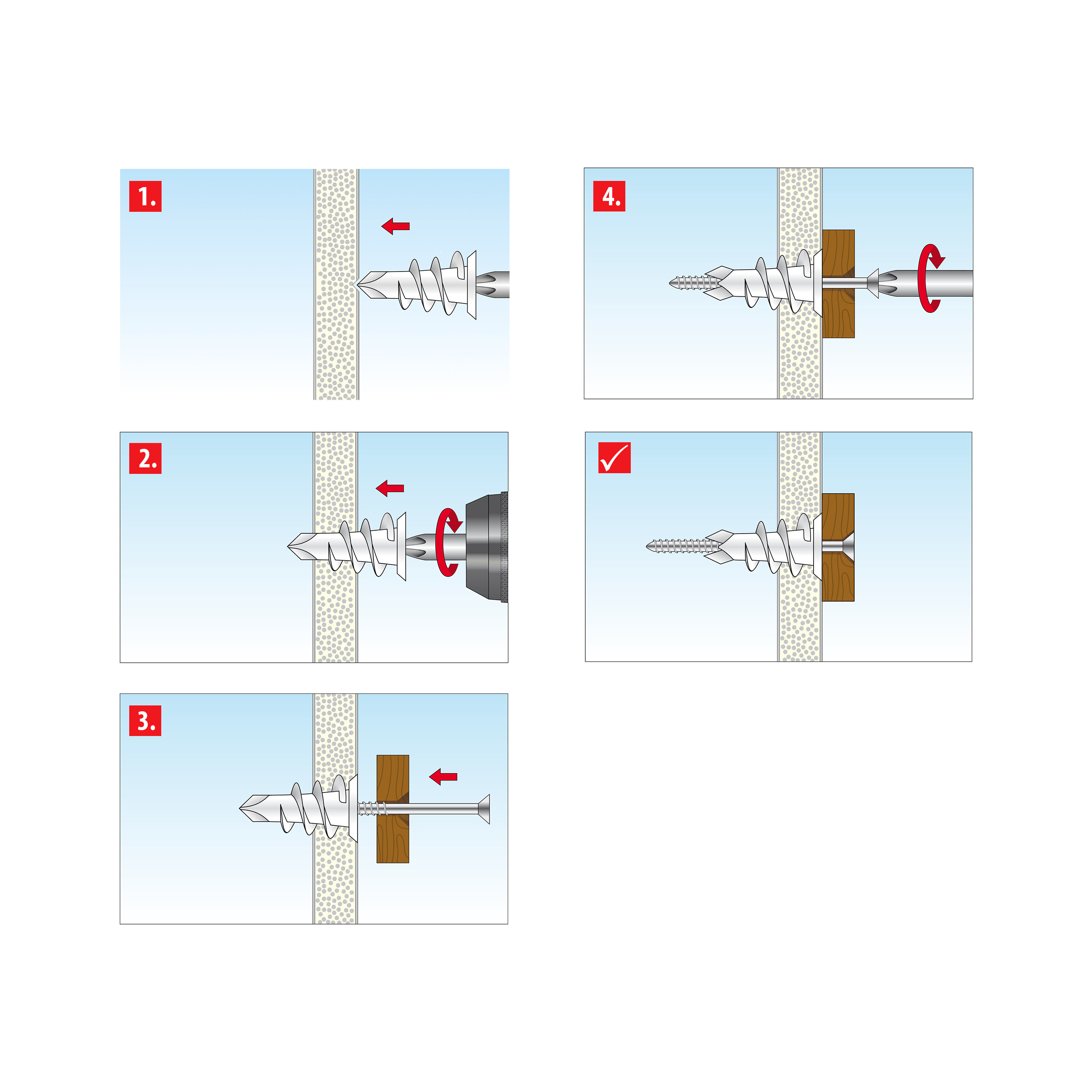 TOX Gipskartondübel Spiral 32mm + Schraube, glasfaserverstärkt, für ...